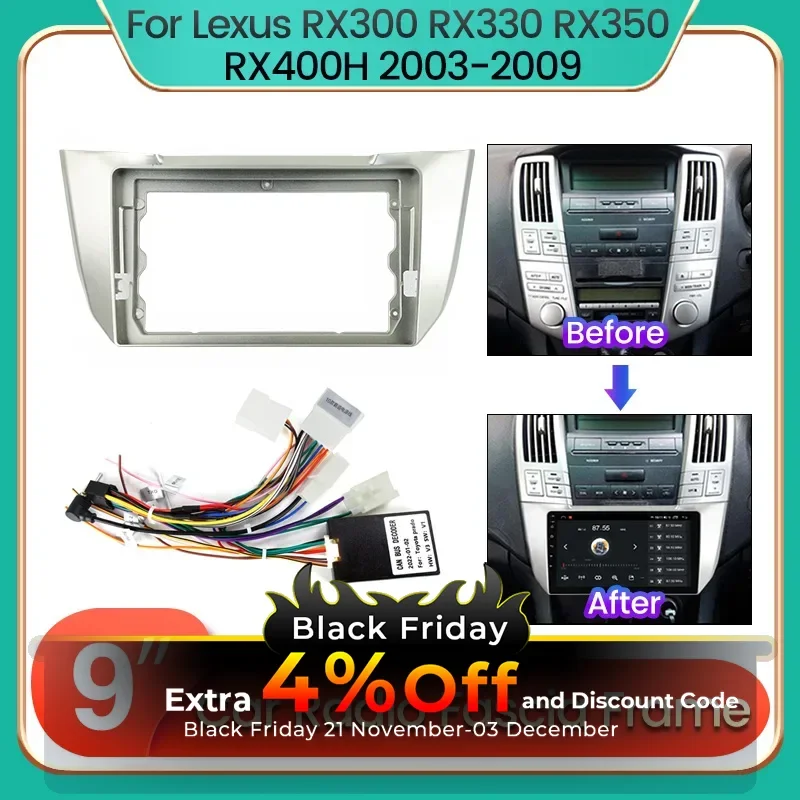 1DIN-2Din-Car-DVD-Frame-for-LEXUS-RX300-RX-330-RX-350-RH400H-2003-2009 ...
