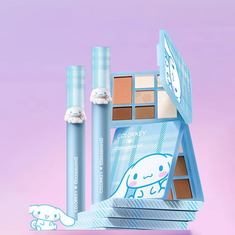 Kawaii Cartoon Sanrio Cinnamoroll Lip Glaze Velvet Mirror Eyeshadow ...