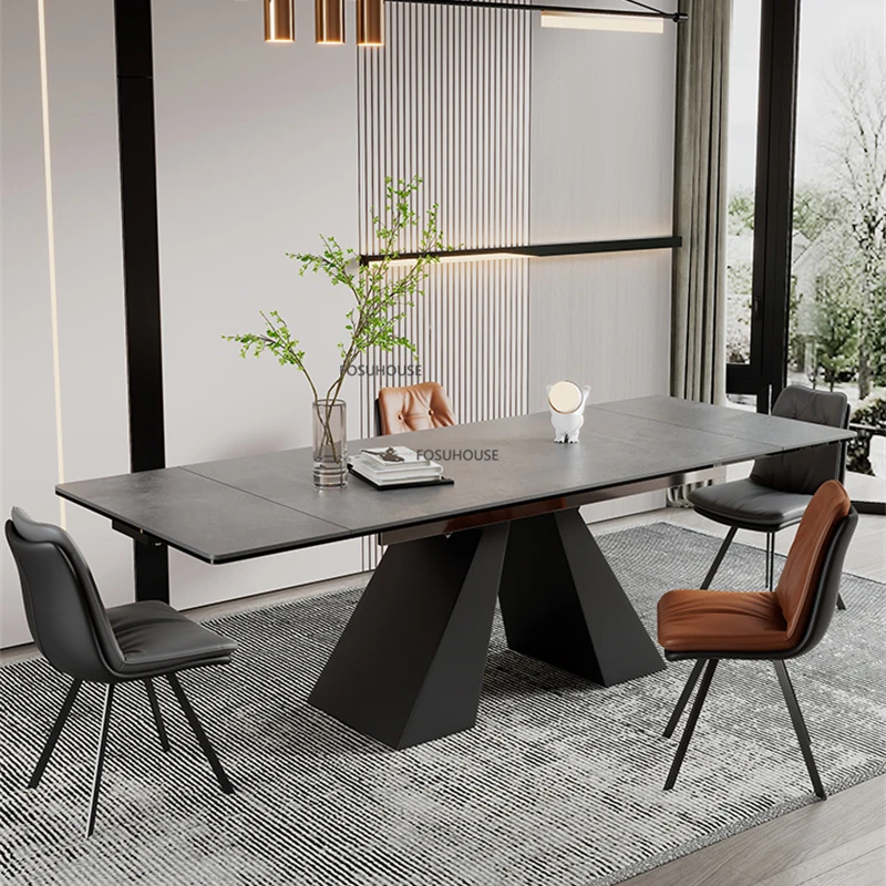 Modern-Aluminum-Alloy-Slate-Dining-Table-for-Home-Furniture-Dining ...
