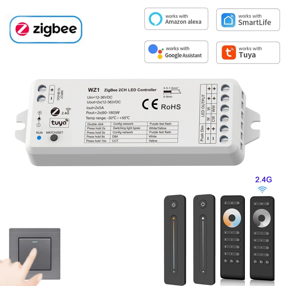 Tuya-Zigbee-2CH-LED-Controller-DC-12V-24V-Smart-Dimmer-With-Push ...