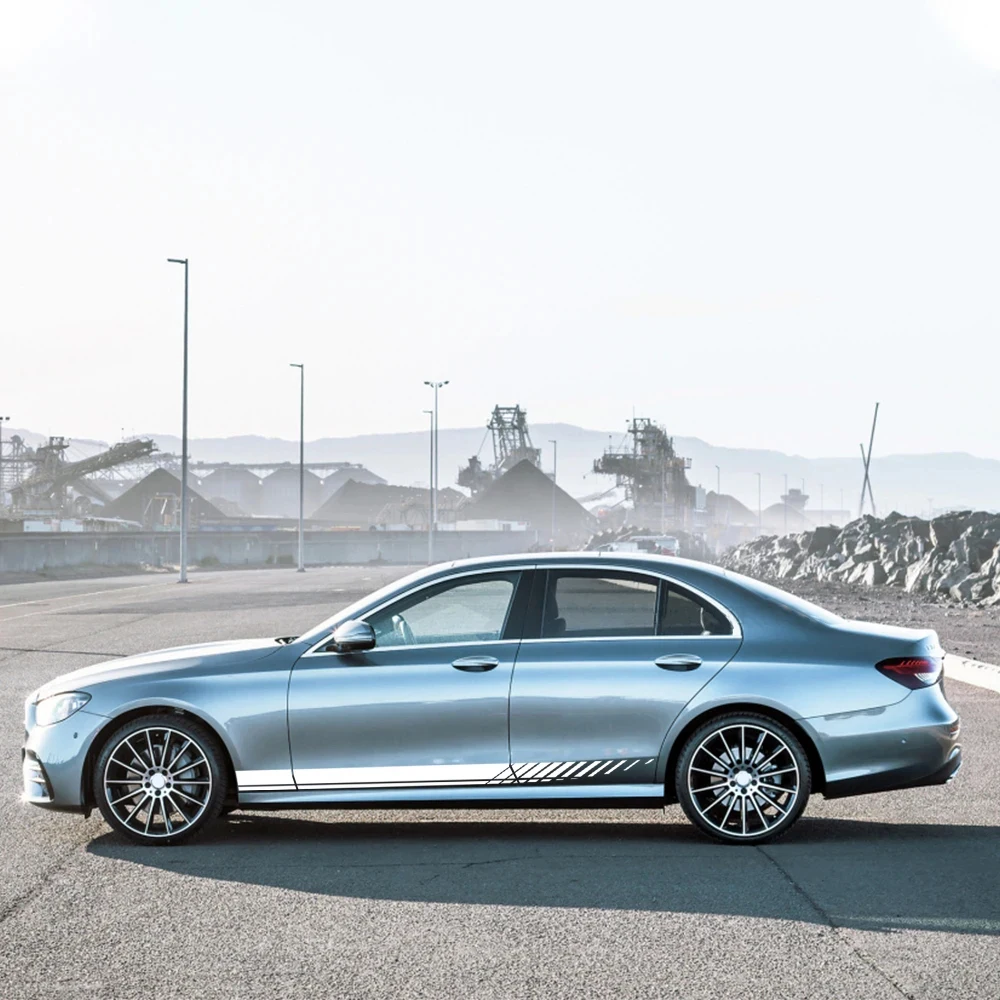 2-Pcs-Car-Decal-Edition-Side-Stripes-Skirt-Racing-Sticker-For-Mercedes ...