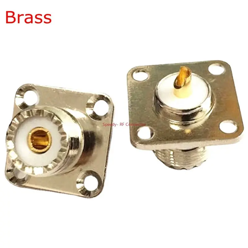 1Pcs-SO239-SL16-UHF-Female-4hole-Flange-Connector-UHF-SO-239-Female-4 ...