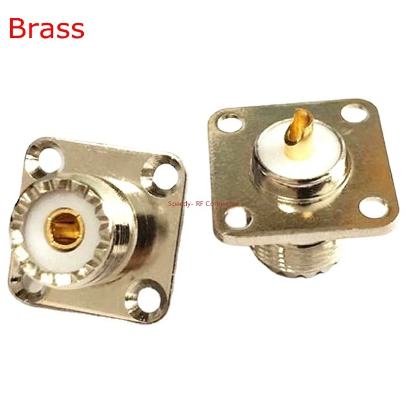 1Pcs SO239 SL16 UHF Female 4hole Flange Connector UHF SO 239 Female 4 holes Flange Panel Chassis ...