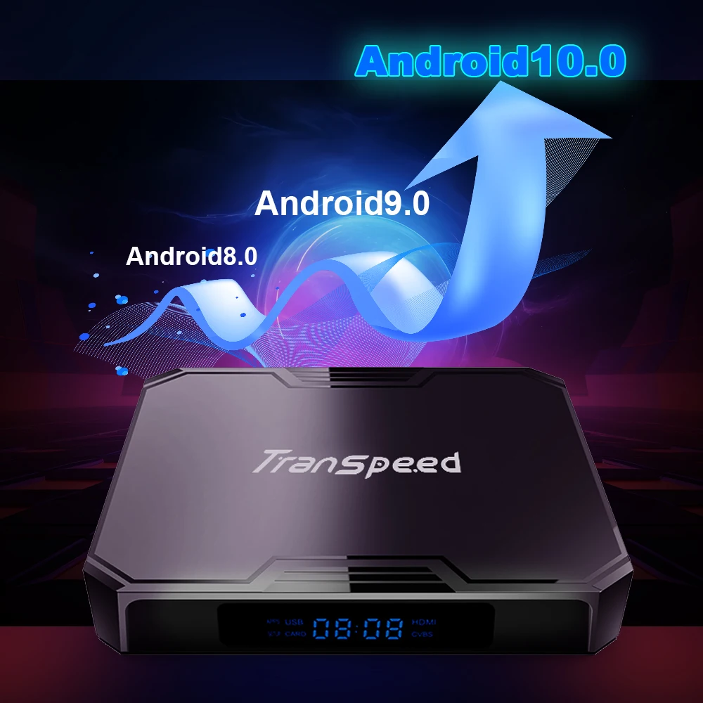 Boîtier TV - Transpeed - Android 10 - Allwinner H313 - 4K - WiFi 100M - Assistant Vocal ...