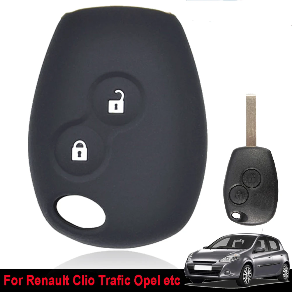 Silicone Remote Key Case Fob Cover 2 Button For Renault Trafic Clio ...