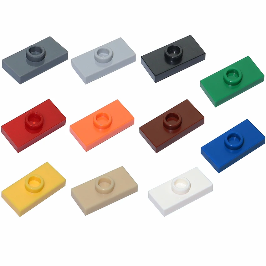 100PCS-Building-Block-1x2-with-1-Stud-Plate-Board-Parts-Assemble ...