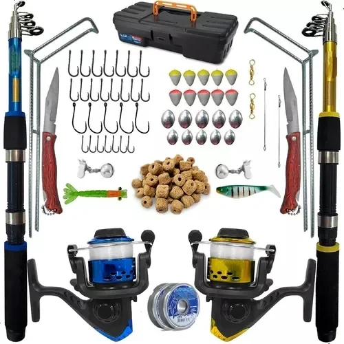 Premium-Full-Fishing-Rod-Set-with-2-Rods-2-Reels-and-Essential ...