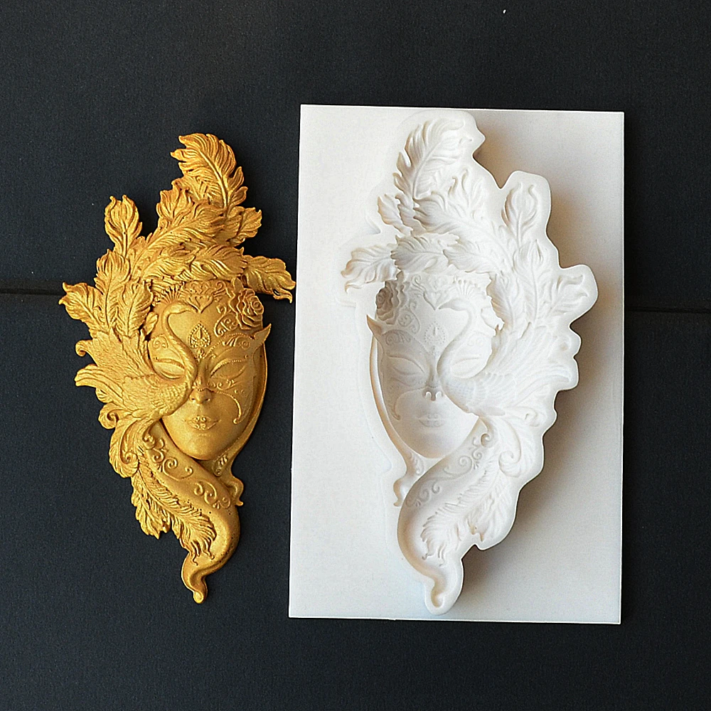 DIY-Woman-Face-Mask-Silicone-Fondant-Mold-Suitable-for-Cake-Decoration ...