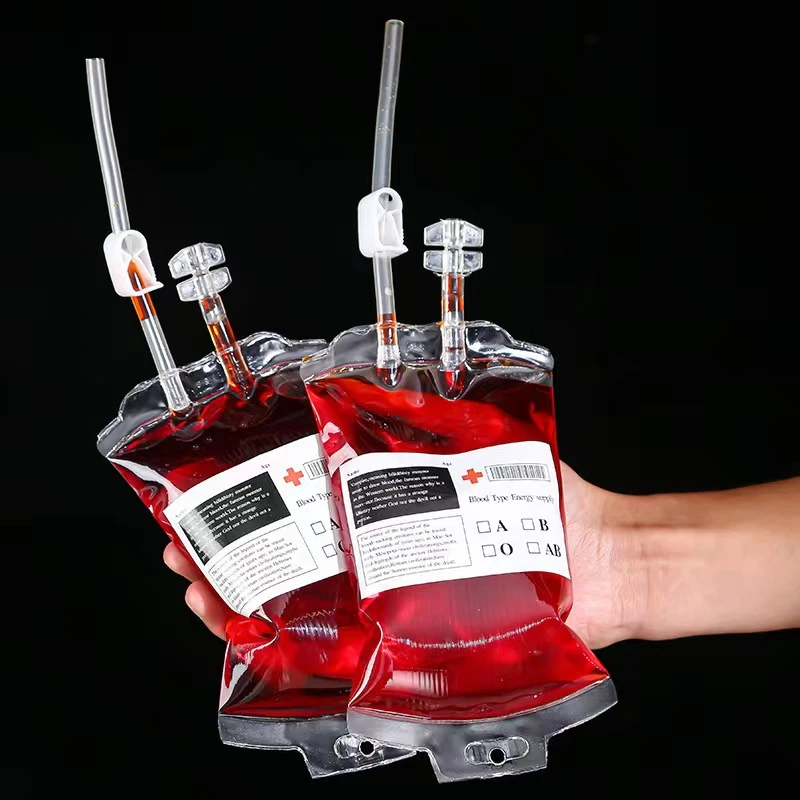 Transparent Food-grade Pvc Material Vampire Blood Bag Props Halloween ...
