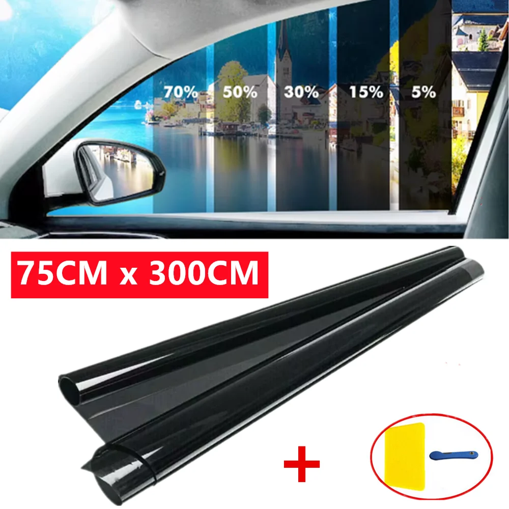 Car Window Tint Film 75 50cmX3m Sunshade Stickers Windows Solar UV ...