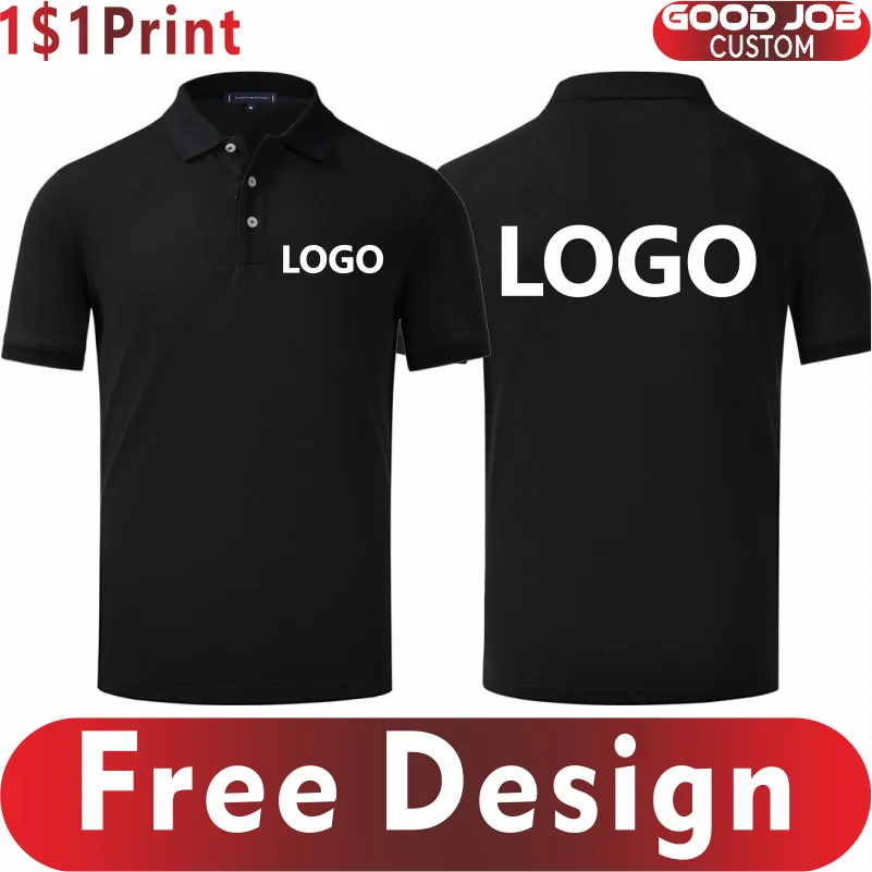 100-Cotton-Lapel-Polo-Custom-Logo-Business-Men-And-Women-Short-Sleeve ...