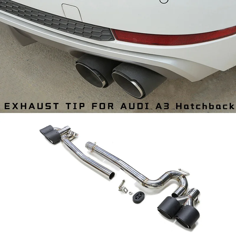 1 Set 304 Stainless Steel Car Exhaust Tip Exhaust Pipe For Audi A3 ...