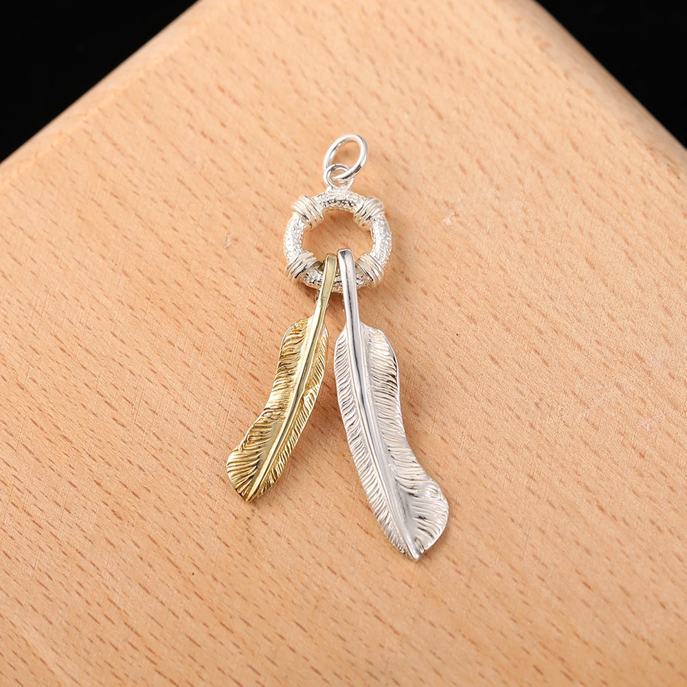Men-s-and-Women-s-Silver-925-Goro-Takahashi-Jewelry-Charms-Indian-Style-Vintage-Feathers ...