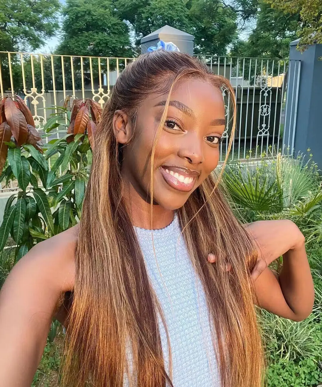Highlights Pre Plucked 360 Transparent Lace Frontal Wig Straight Deep ...