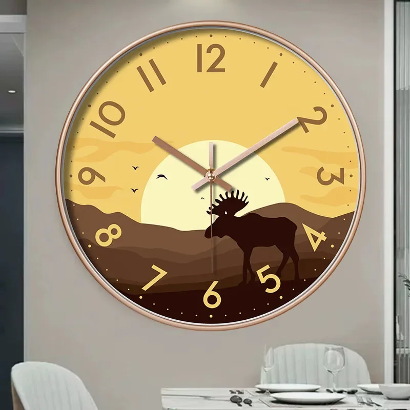 Living-Room-Cartoon-8-Inch-Wall-Clock-Silent-Non-Ticking-Decorative ...