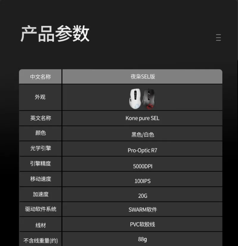 ROCCAT Kone Pure SEL черная проводная игровая мышь | AliExpress
