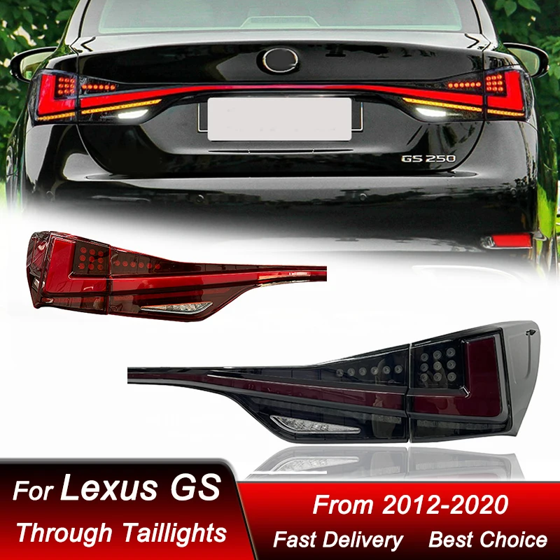 Car-Through-Tail-Lights-For-Lexus-GS-2012-2020-New-style-full-LED-Tail ...