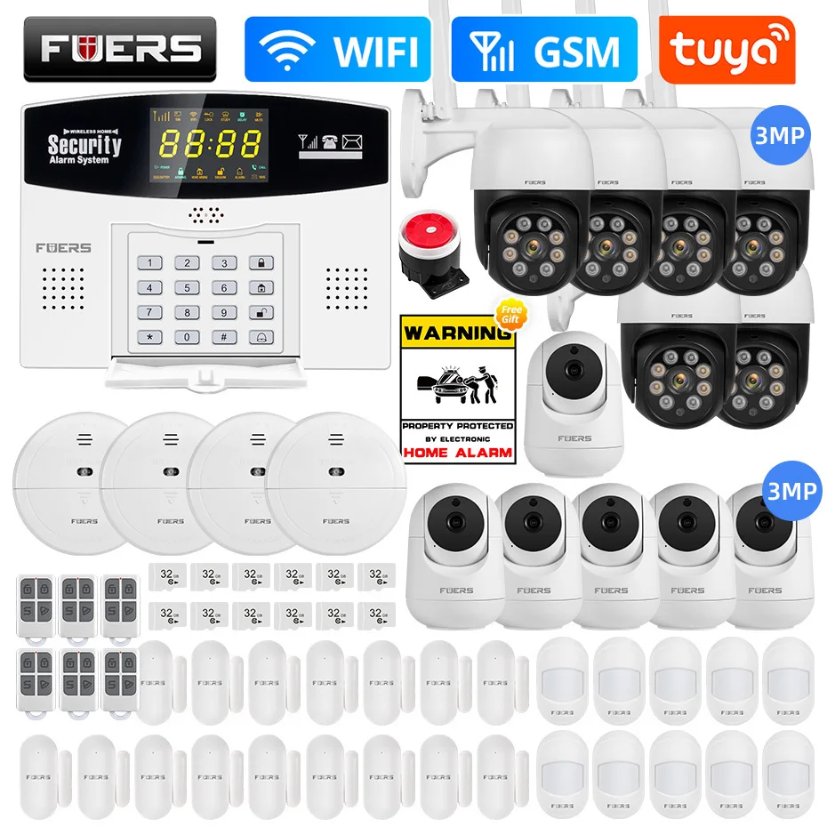 Fuers-W210-Tuya-Smart-Alarm-System-Kit-Wi-Fi-GSM-sistema-de-alarme-anti ...