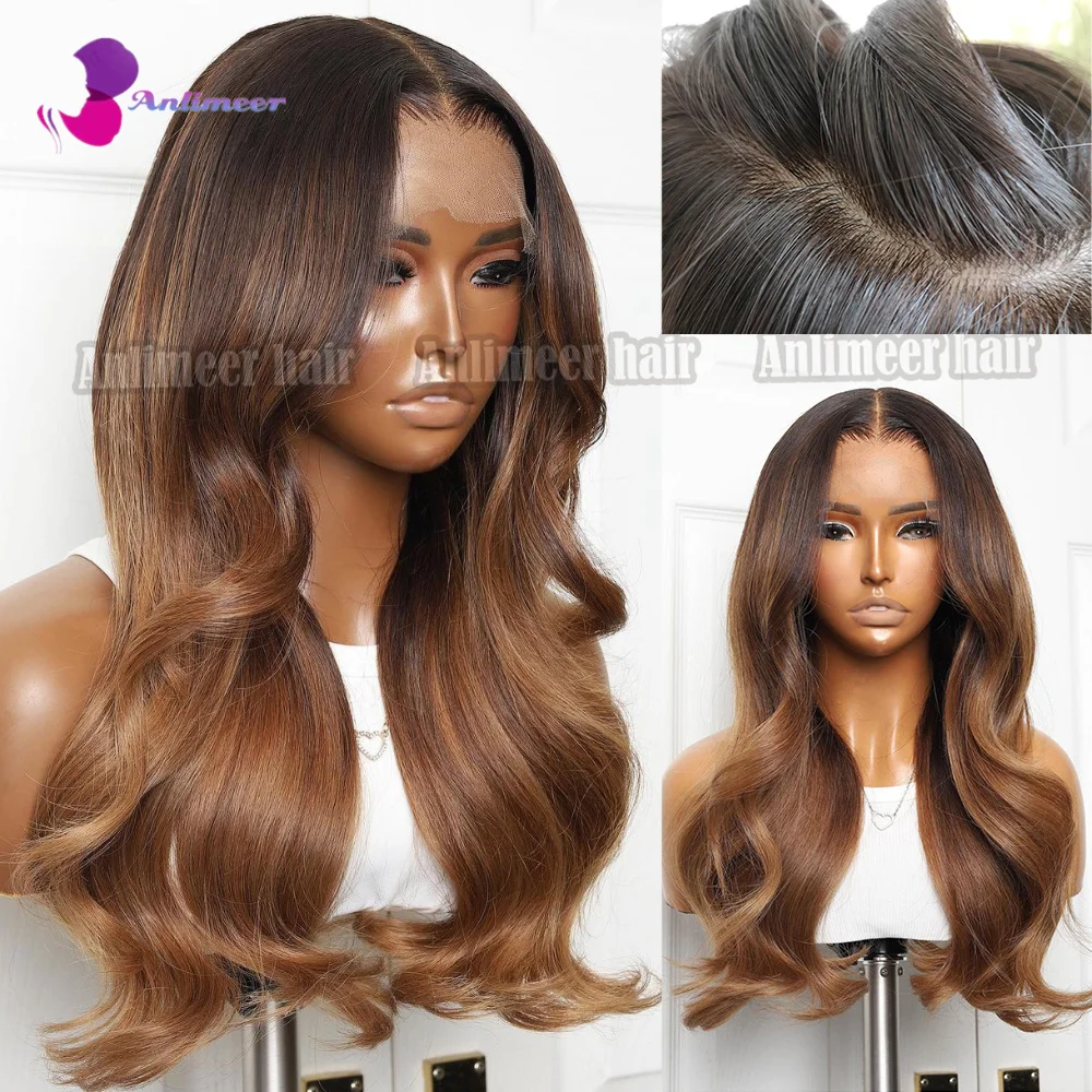 Ombre-Brown-Wig-Glueless-Lace-Front-Wigs-Human-Hair-Pre-Plucked-360-Wig ...