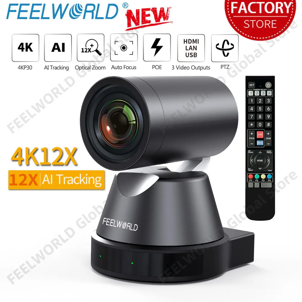 FEELWORLD-4K12X-4K-PTZ-Camera-USB-HDMI-POE-12X-Optical-Zoom-AI-Tracking ...