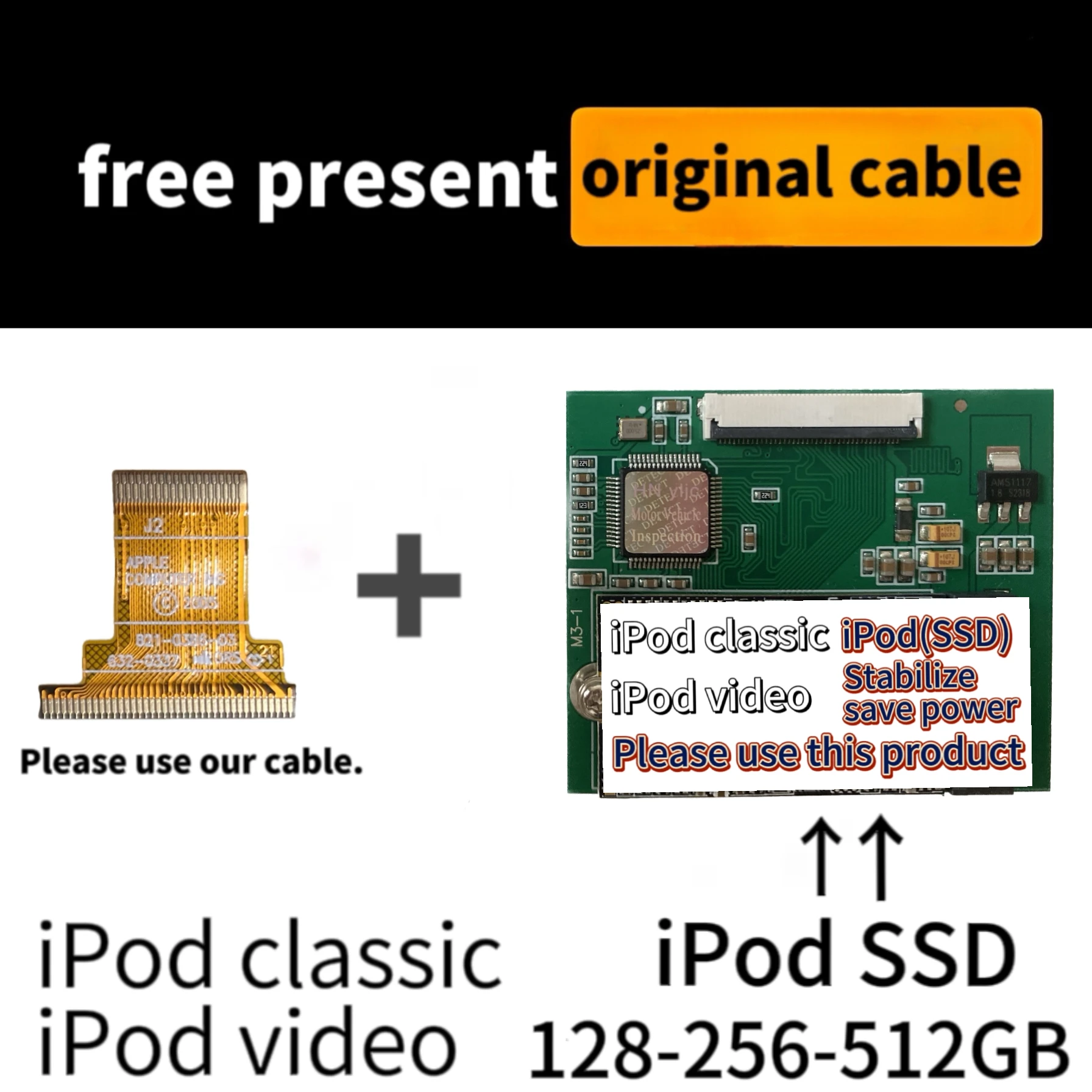 ipod-Classic-SSD-128gb-256gb-For-6th-7th-Generacion-Replacement-Hard ...