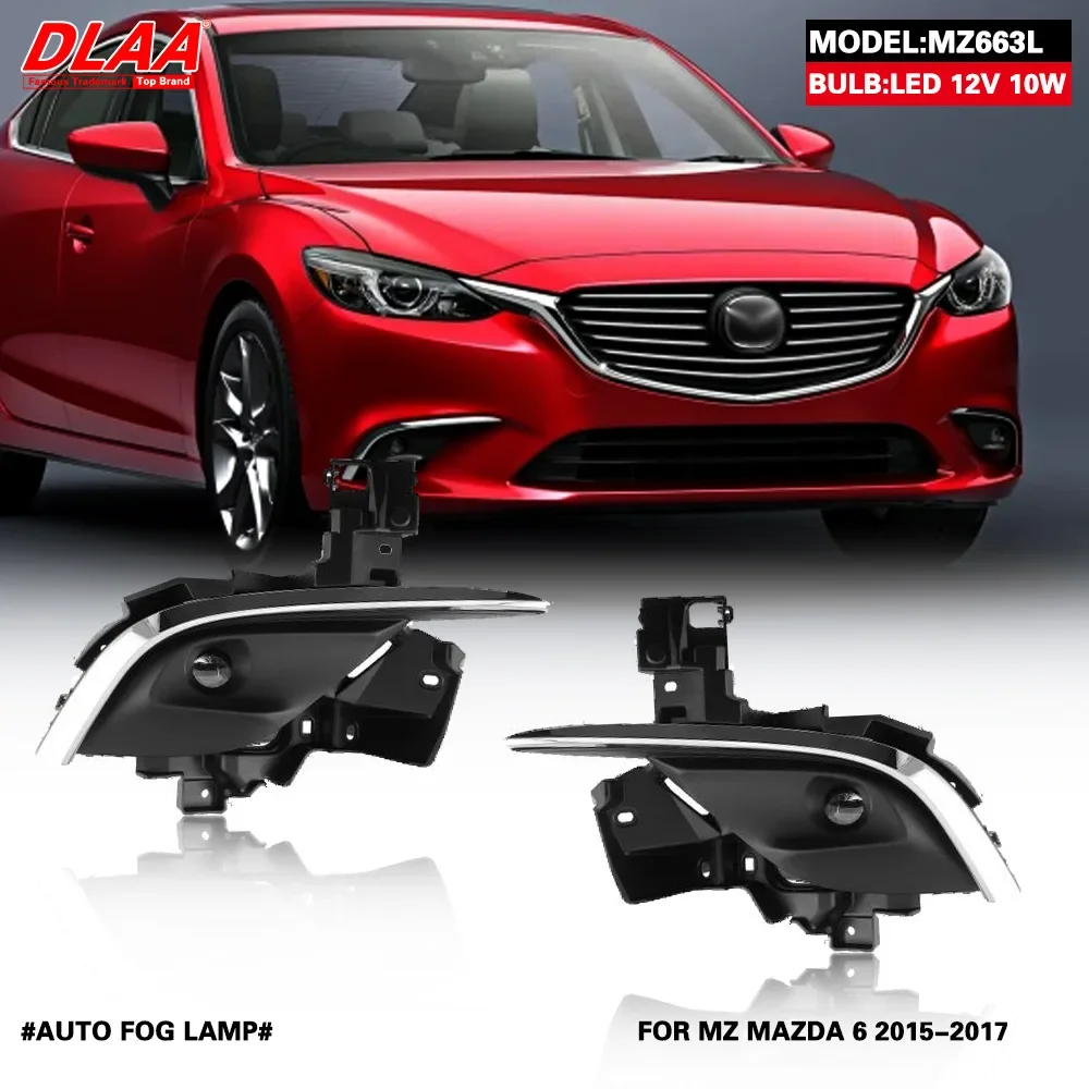 2Pcs Car Led Fog Light Foglamps For Mazda 6 ATENZA 2016 2017-2019 Front ...