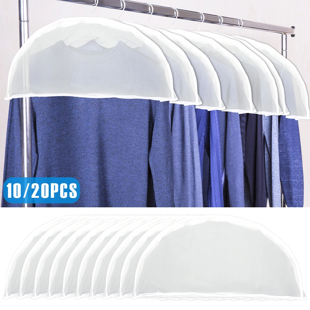 10-20Pcs-Clear-Shoulder-Dust-Cover-Clothes-Protector-PEVA-Waterproof ...