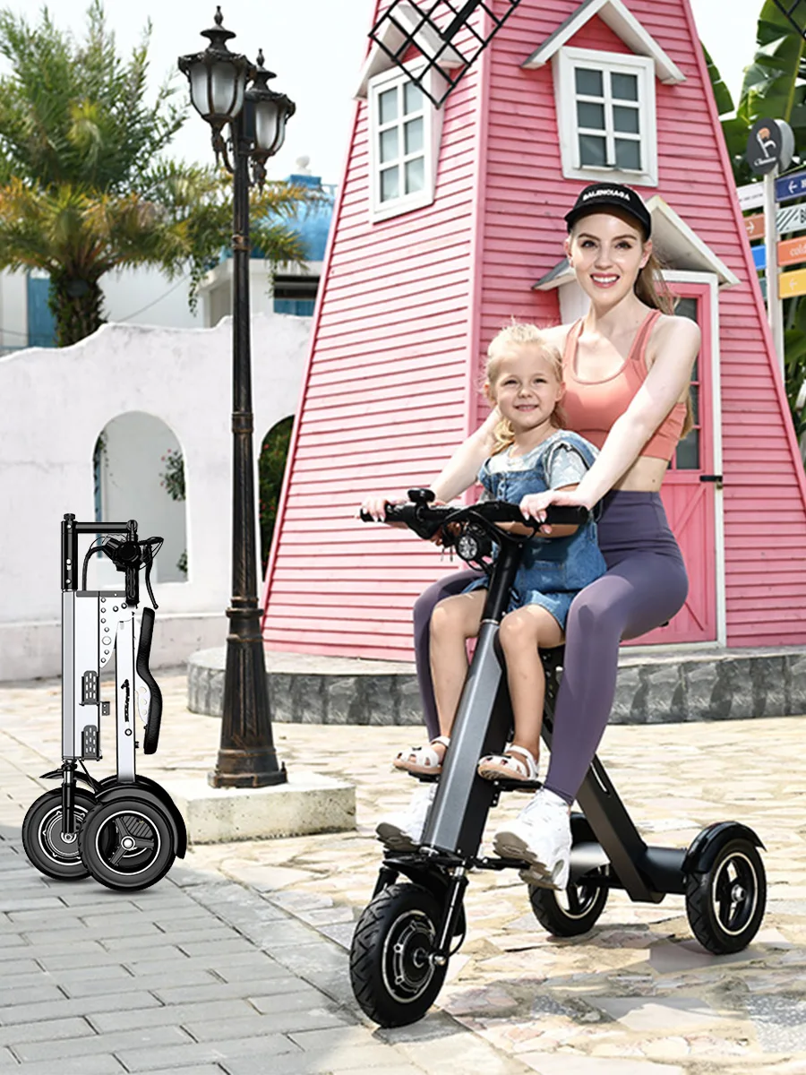 Folding Electric Vehicle Adult Lithium Battery Travel Three-wheeled ...