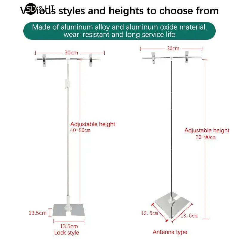 Poster Display Rack T-Shape Background Frame Advertising Clip Holder ...