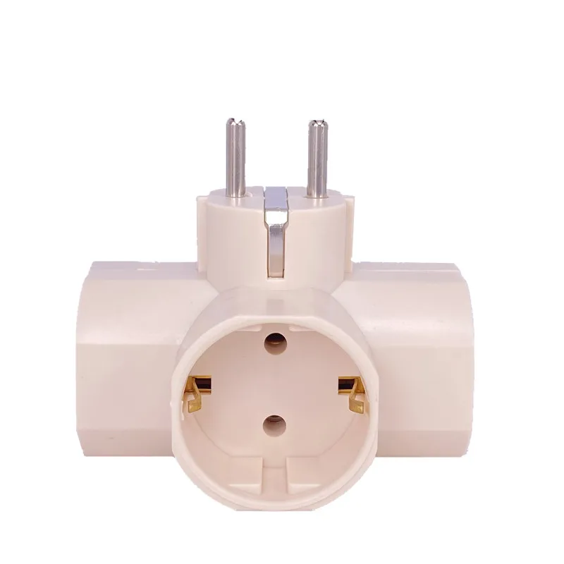 European-Type-Conversion-Plug-1-TO-3-Way-EU-Standard-Power-Adapter ...