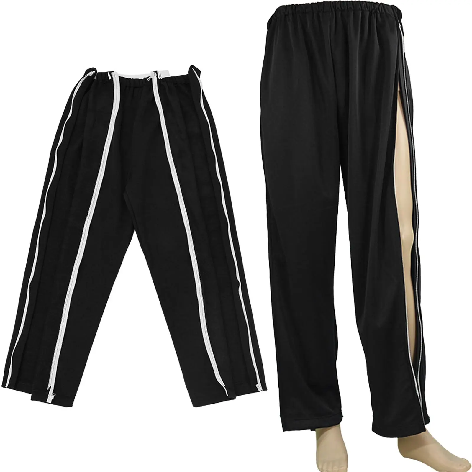 Adult Unisex Convenient Tear Away Pants with Side Zippers And Soft ...