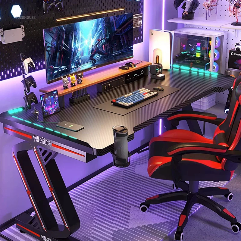 Modern-Carbon-Fiber-Computer-Desk-Home-Desktop-Gaming-Desk-Simple ...