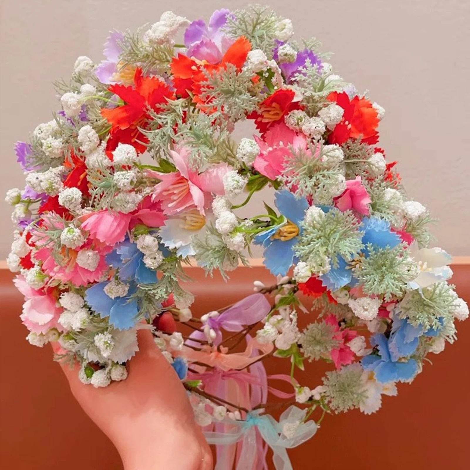 Bohemian Style Flower Crown For Women Summer Beach Travel Handmade ...