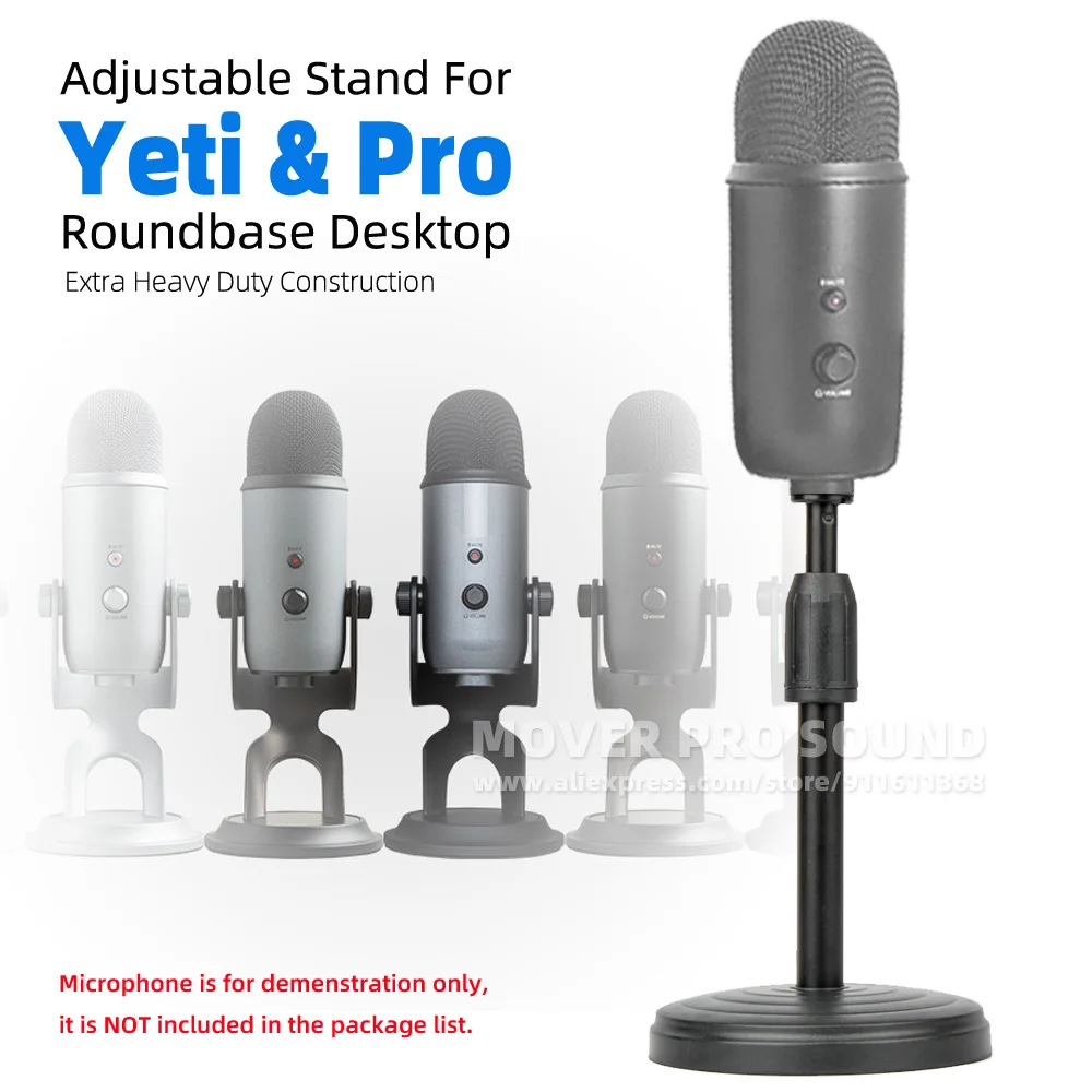 Adjustable-Height-Tabletop-Mic-Holder-Boom-For-Blue-Yeti-Pro-Stand ...