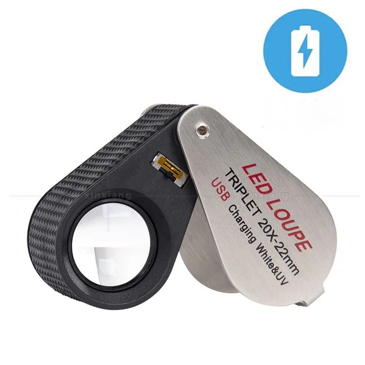 Jewelry-Loupe-Tool-Eye-30X-Magnifier-Usb-Charging-Magnifying-Glass-Led ...