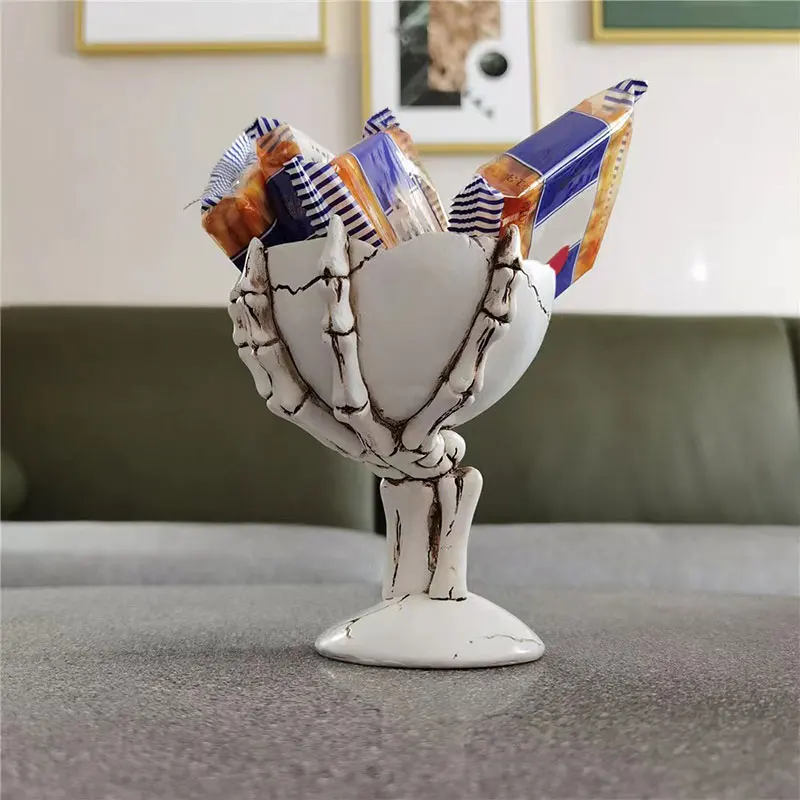 Halloween-Skeleton-Hand-Bone-Tray-Resin-Craft-Creative-Snack-Candy ...