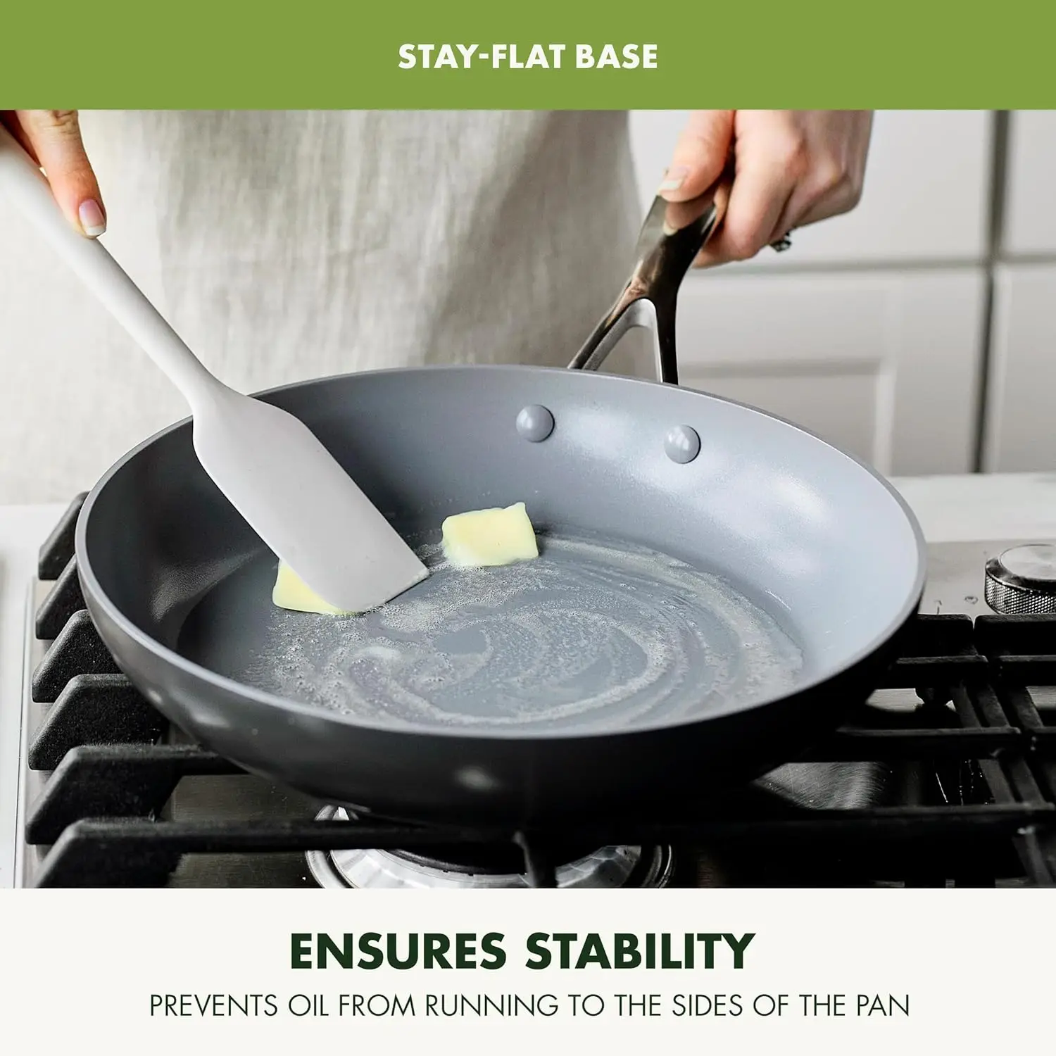 8" Skillet PFOA and PFAS-Free Healthy Ceramic Nonstick Hard Anodized ...