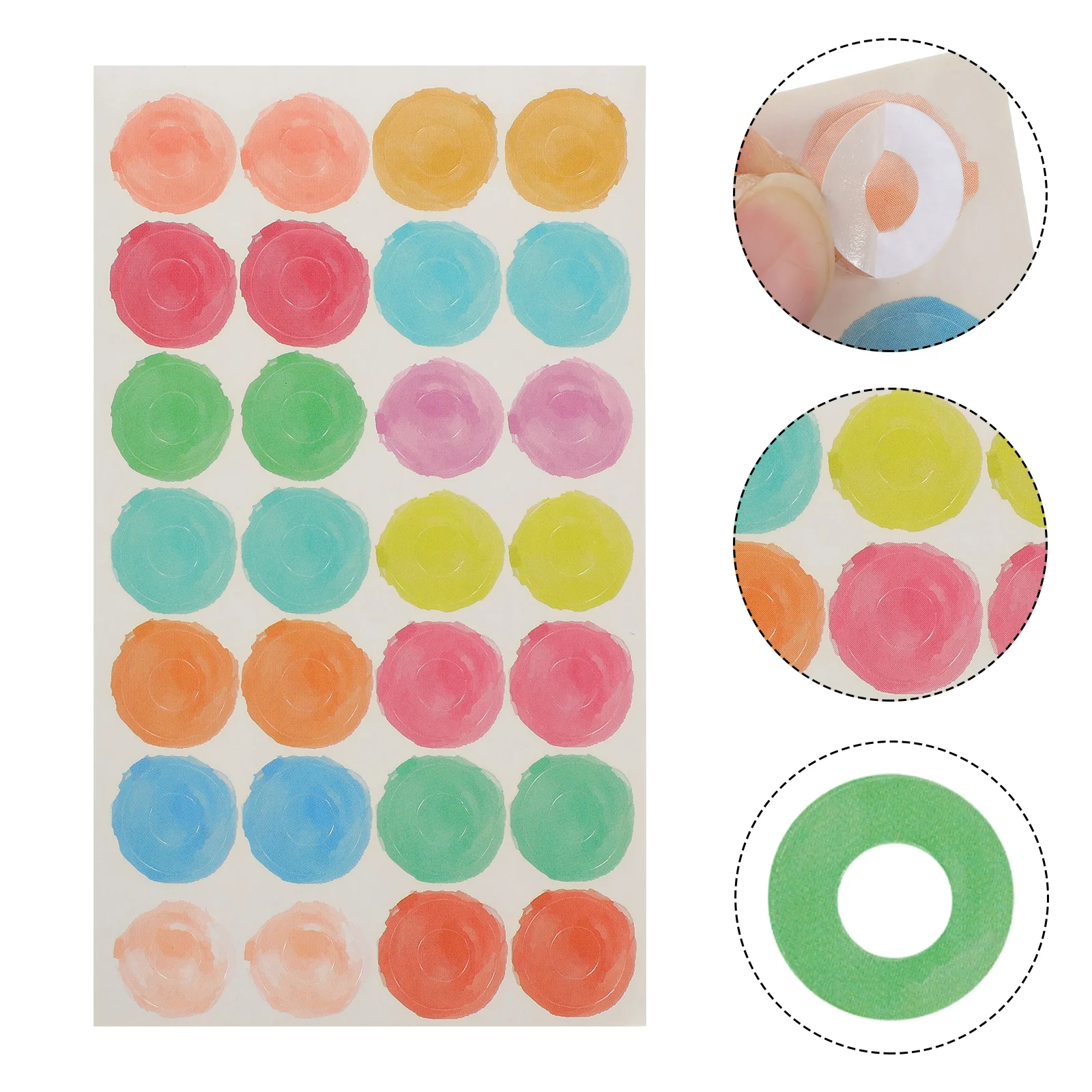 20-Sheets-Loose-leaf-Hole-Patching-Stickers-Punch-Reinforcement-Note ...