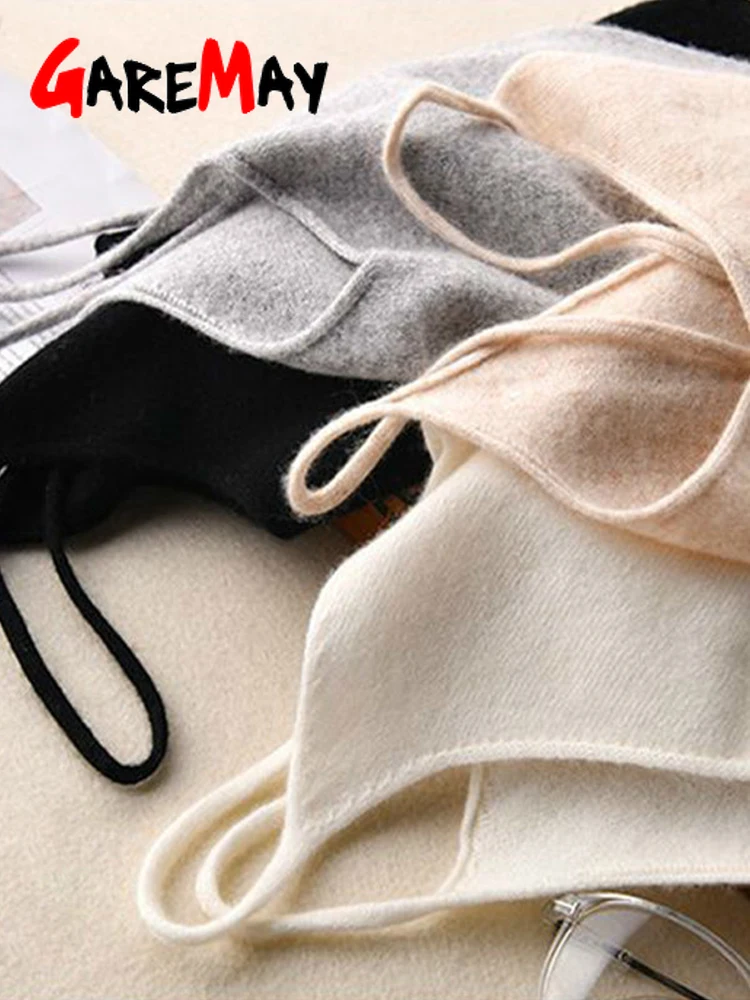 GareMay-Women-Knitting-spaghetti-Strap-Top-Halter-V-Neck-Camisole-Women ...