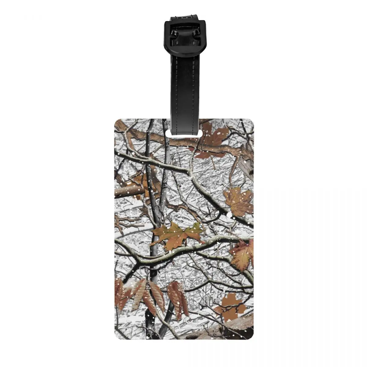 Custom-Hunting-Camo-Tree-Camouflage-Snow-Pattern-Luggage-Tag-Privacy ...