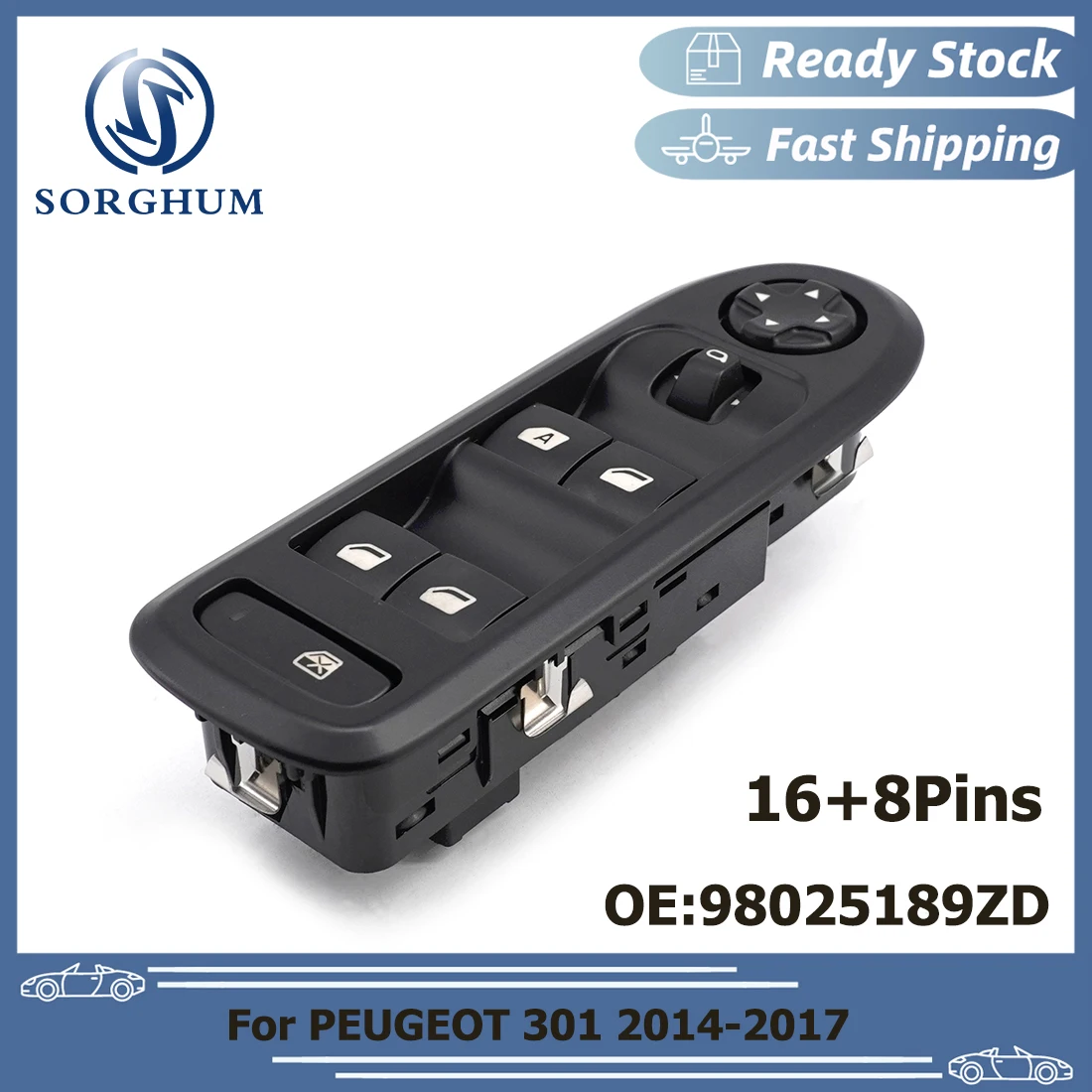 SORGHUM For PEUGEOT 301 2014-2017 98025189ZD Electric Master Power ...
