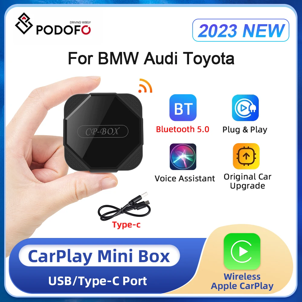 Podofo-Wired-to-Wireless-Carplay-Ai-Box-CarPlay-Mini-Dong-Carplay ...