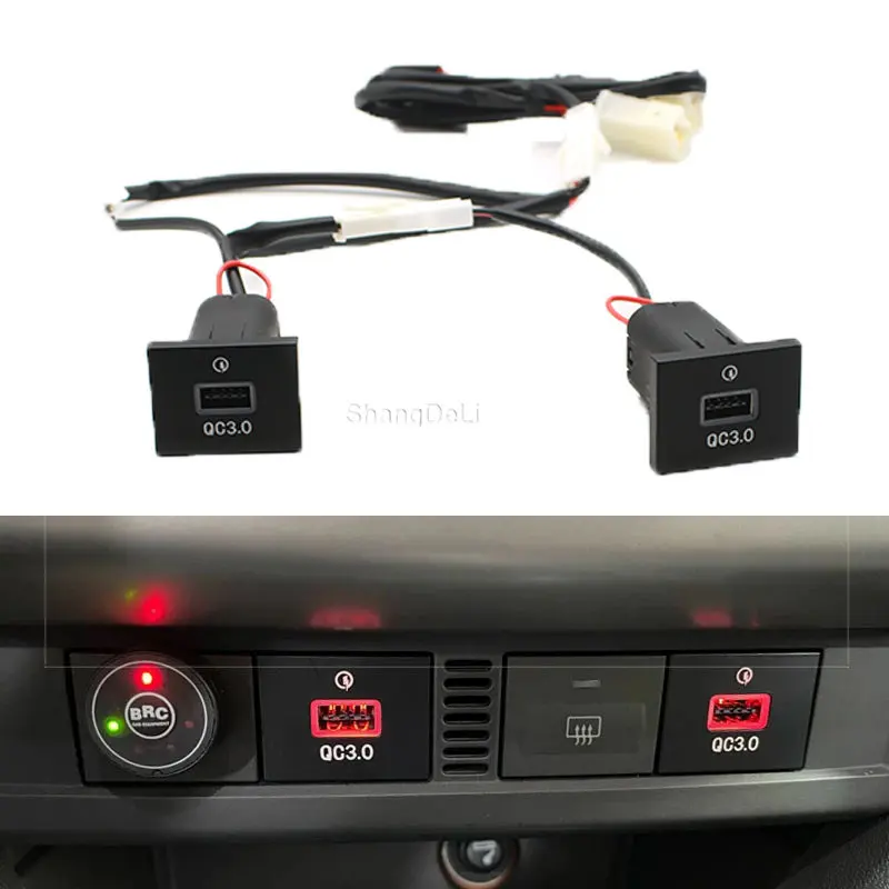 Car electronics accessories fast charging adapter dual USB interface ...