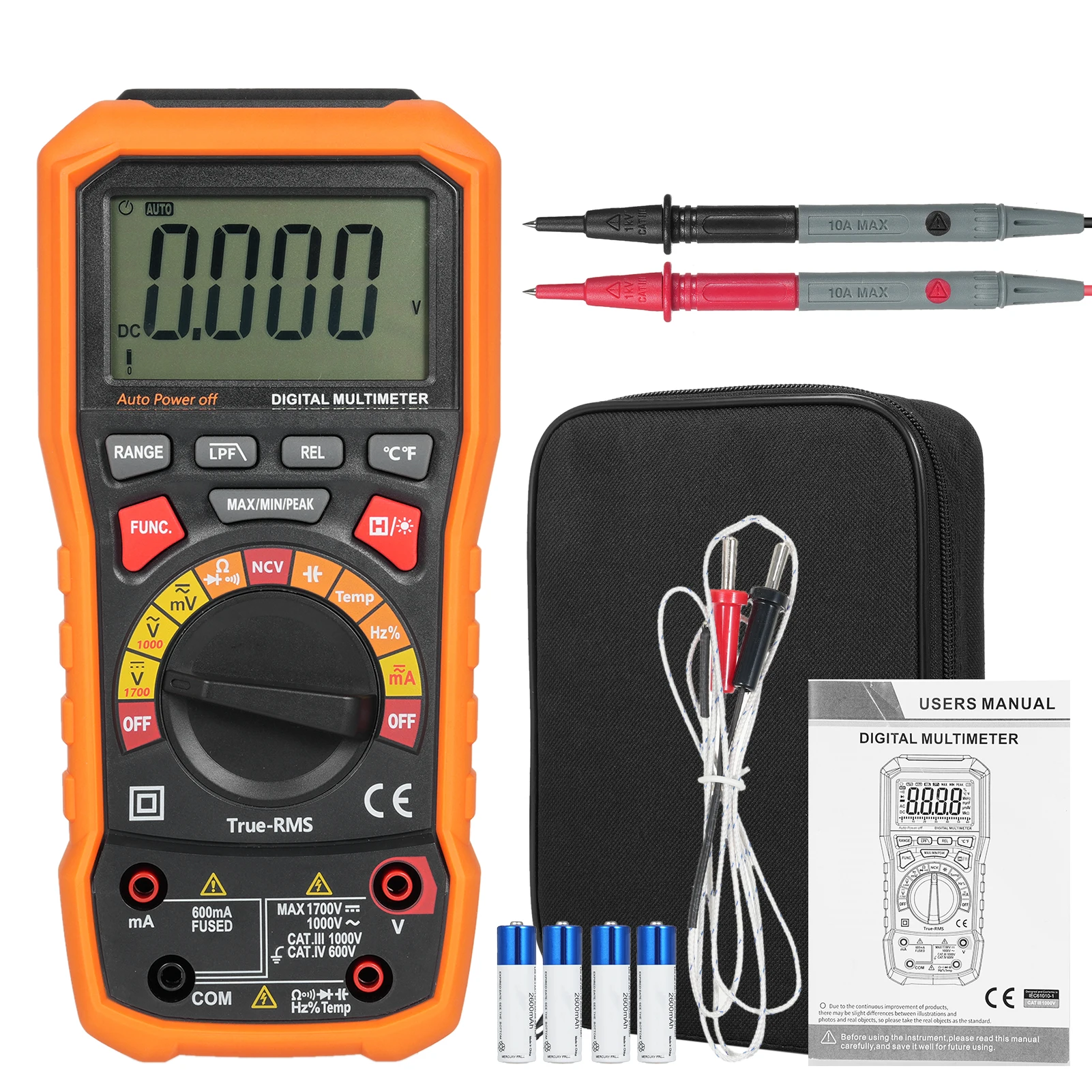 Digital-Multimeter-Voltage-Tester-Voltmeter-TRMS-6000-Counts-Auto ...