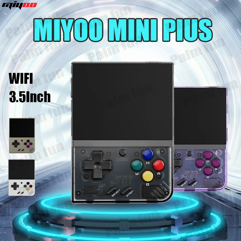 MIYOO MINI Plus V3 게임 콘솔, 휴대용 레트로, 와이파이, 오픈 소스 시스템, 3.5 인치 휴대용 게임 콘솔 ...