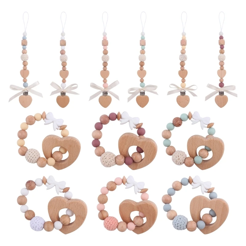 Cartoon-Bow-Pacifier-Chain-Newborn-Teething-Toy-for-Infants-Toddlers ...