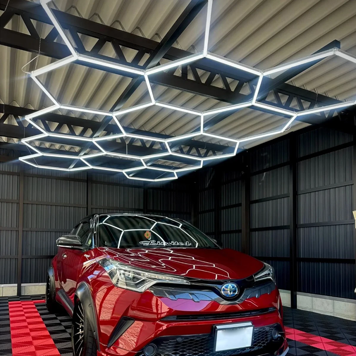 Barbershop-Hair-Salon-Led-Ceiling-Light-Hexagon-Garage-Light-Ceiling ...
