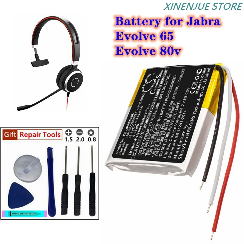 Sem-fio-fone-de-ouvido-bateria-3-7v-250mah-ahb472625plt-CP-GN650 ...