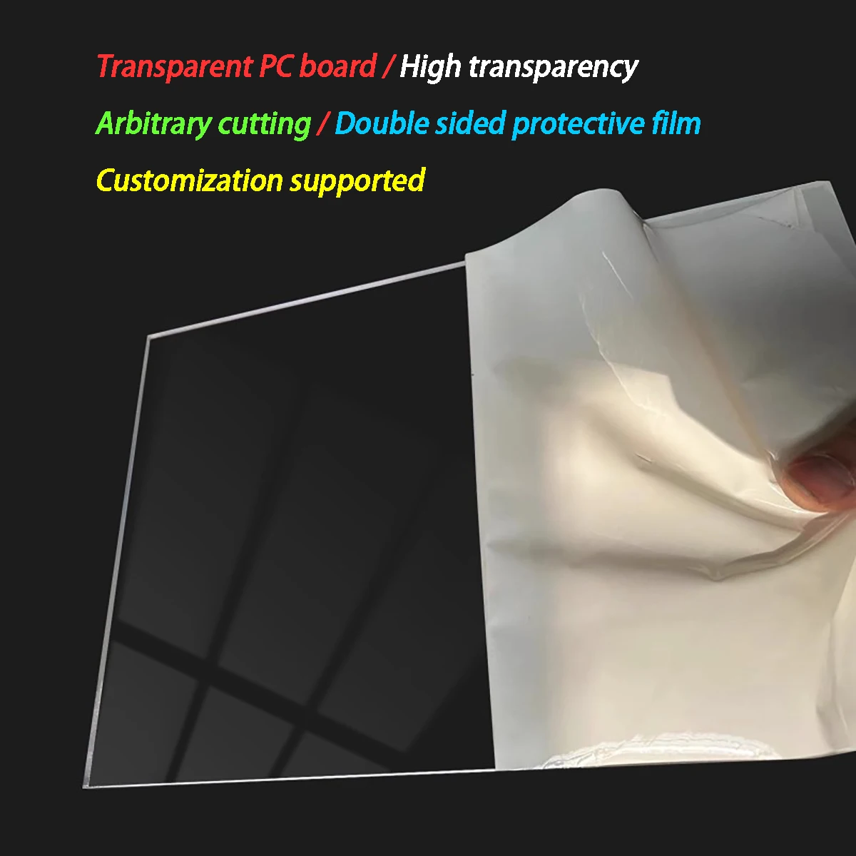 Thickness=1/2/3/4/5/6/8/10mm Transparent PC Endurance Board ...