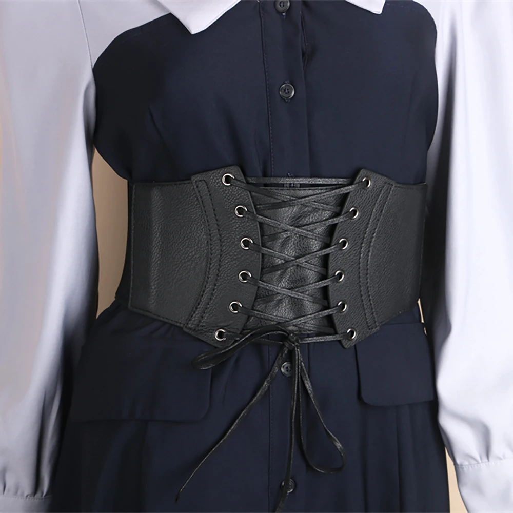 Ladies-Vintage-Elastic-waistband-Tie-rope-worn-Outside-waist-cinching ...